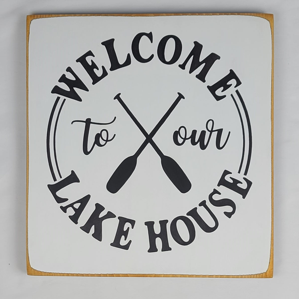 Welcome To Our Lake House with Paddles Wooden Sign Beulah Meadows ...